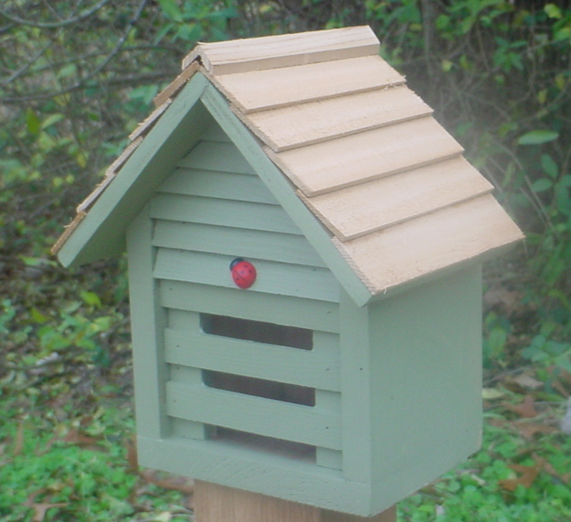 Homestead Ladybug House (Sage), 10", Bird Houses by Mark, Made in USA ...
